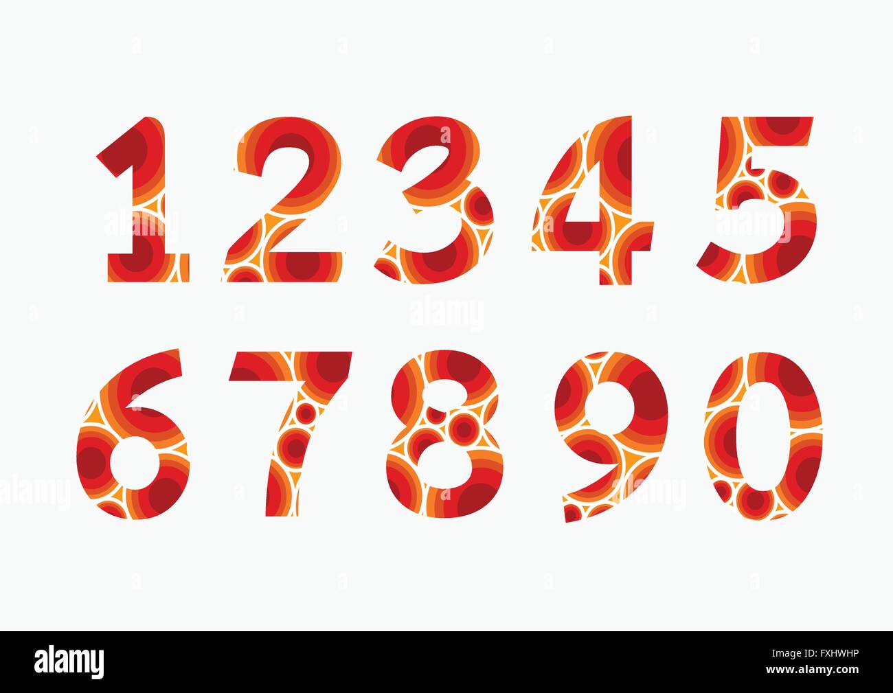 Numbers set in illustration , abstract number Stock Vector Image & Art ...