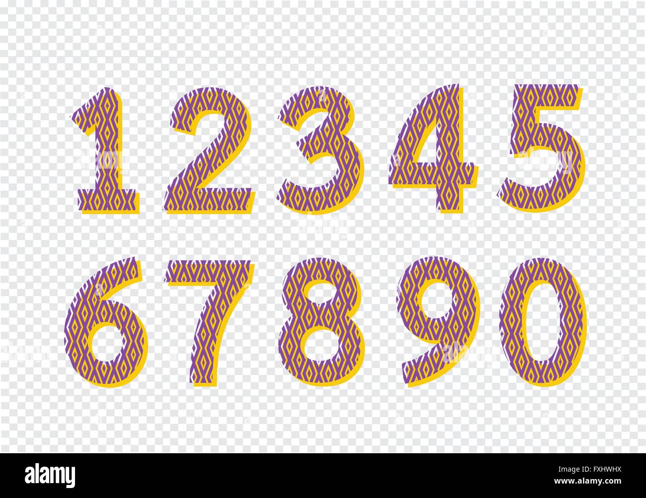 Numbers set in illustration , abstract number Stock Vector Image & Art ...