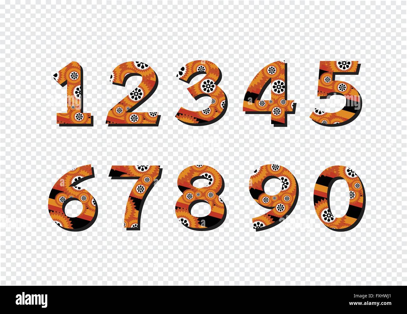 Numbers set in illustration , abstract number Stock Vector Image & Art ...