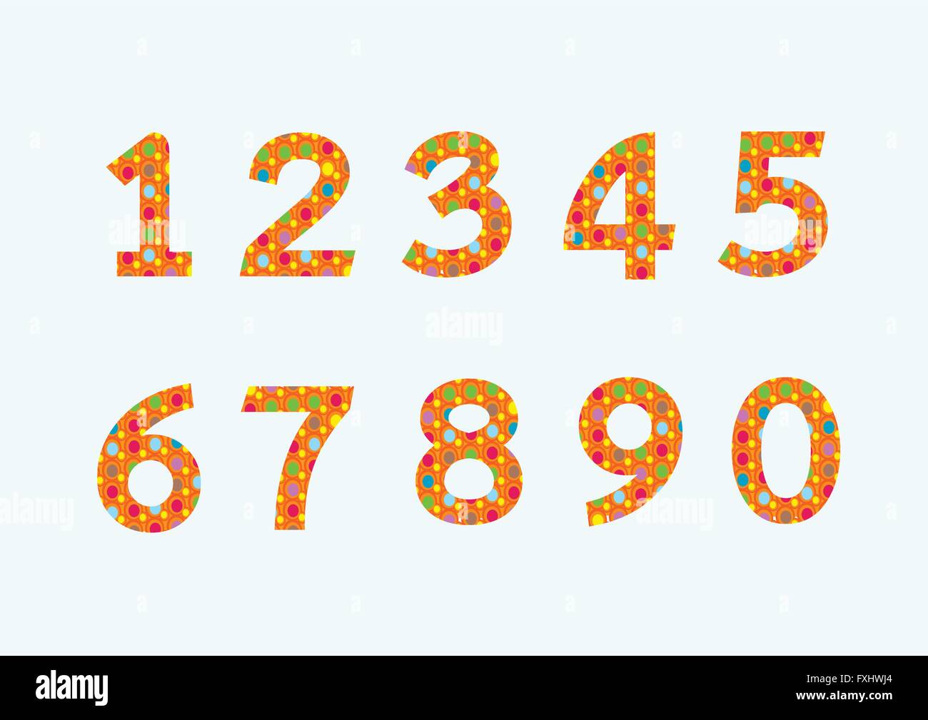 Numbers set in illustration , abstract number Stock Vector Image & Art ...