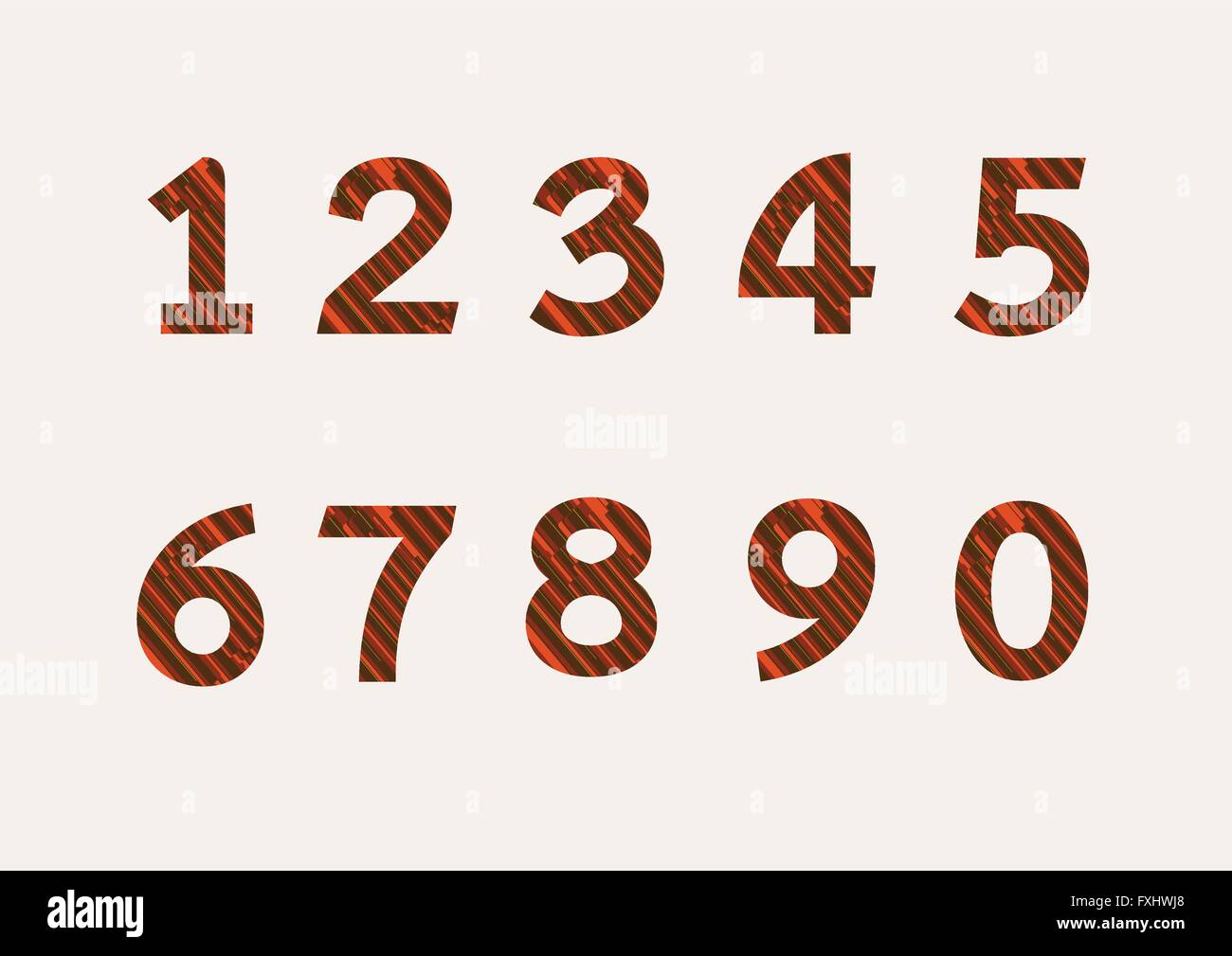 Numbers set in illustration , abstract number Stock Vector Image & Art ...