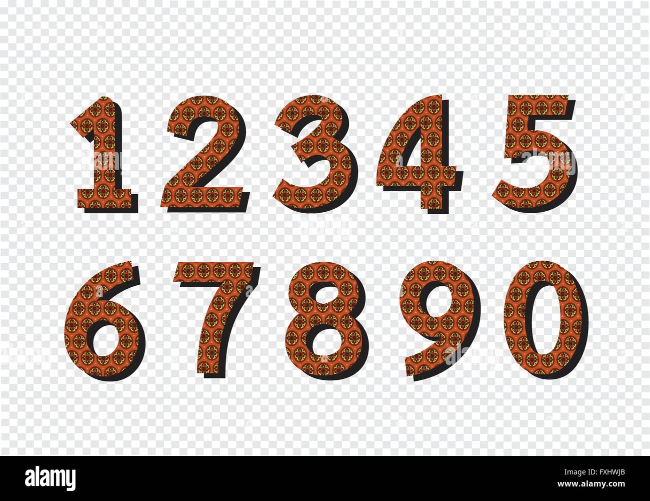 Numbers set in illustration , abstract number Stock Vector Image & Art ...