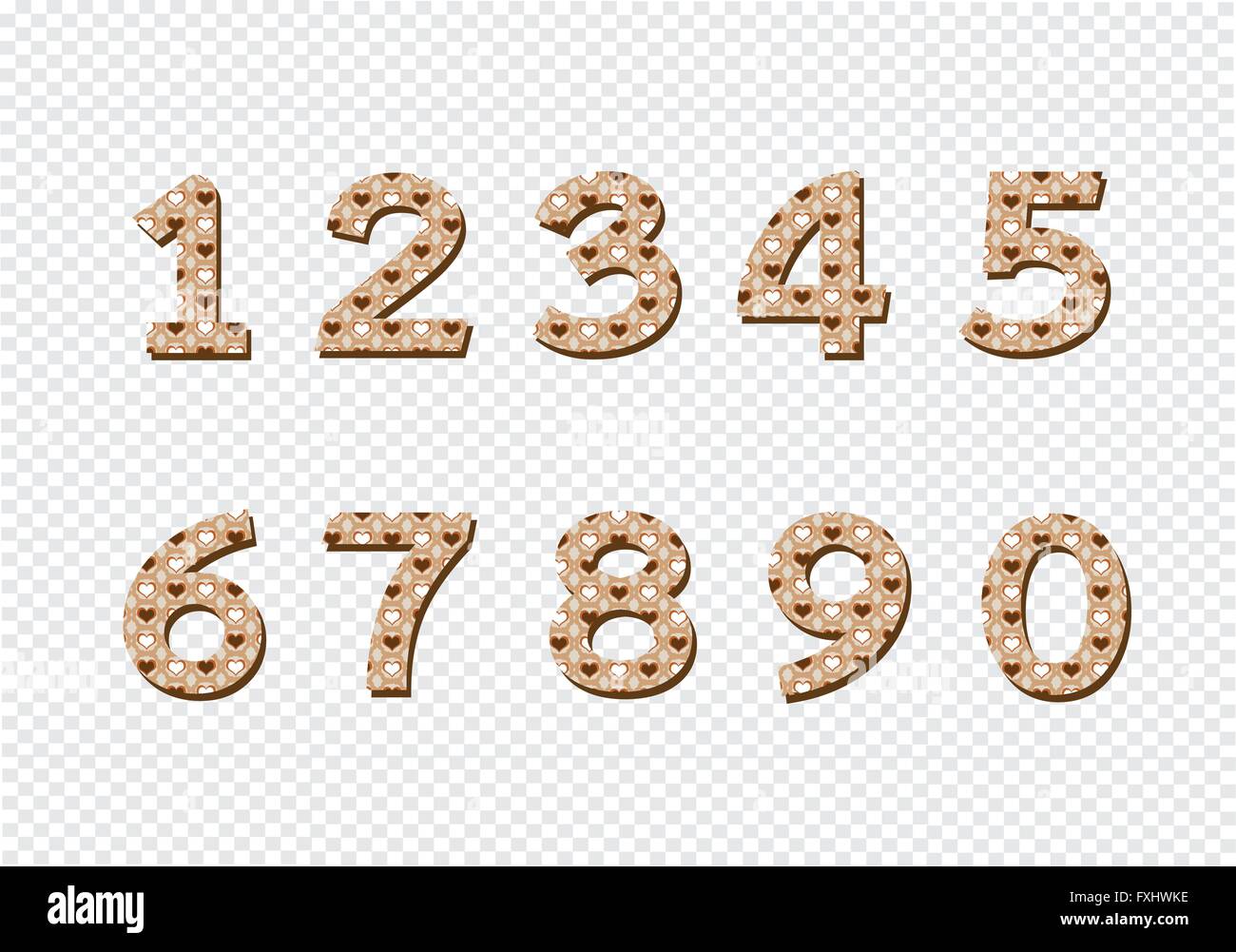 Numbers set in illustration , abstract number Stock Vector Image & Art ...