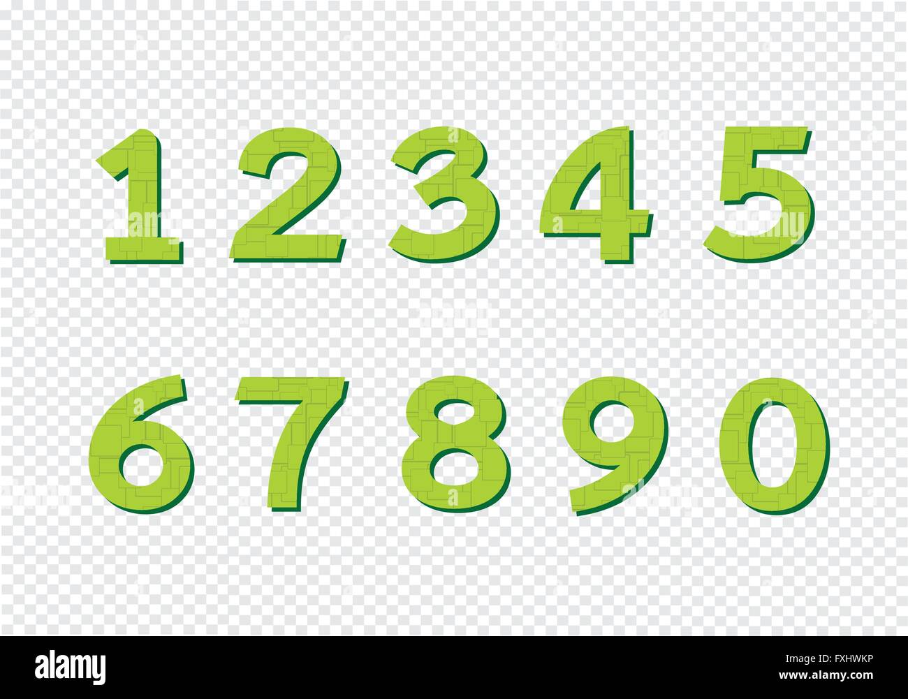 Numbers set in illustration , abstract number Stock Vector Image & Art ...