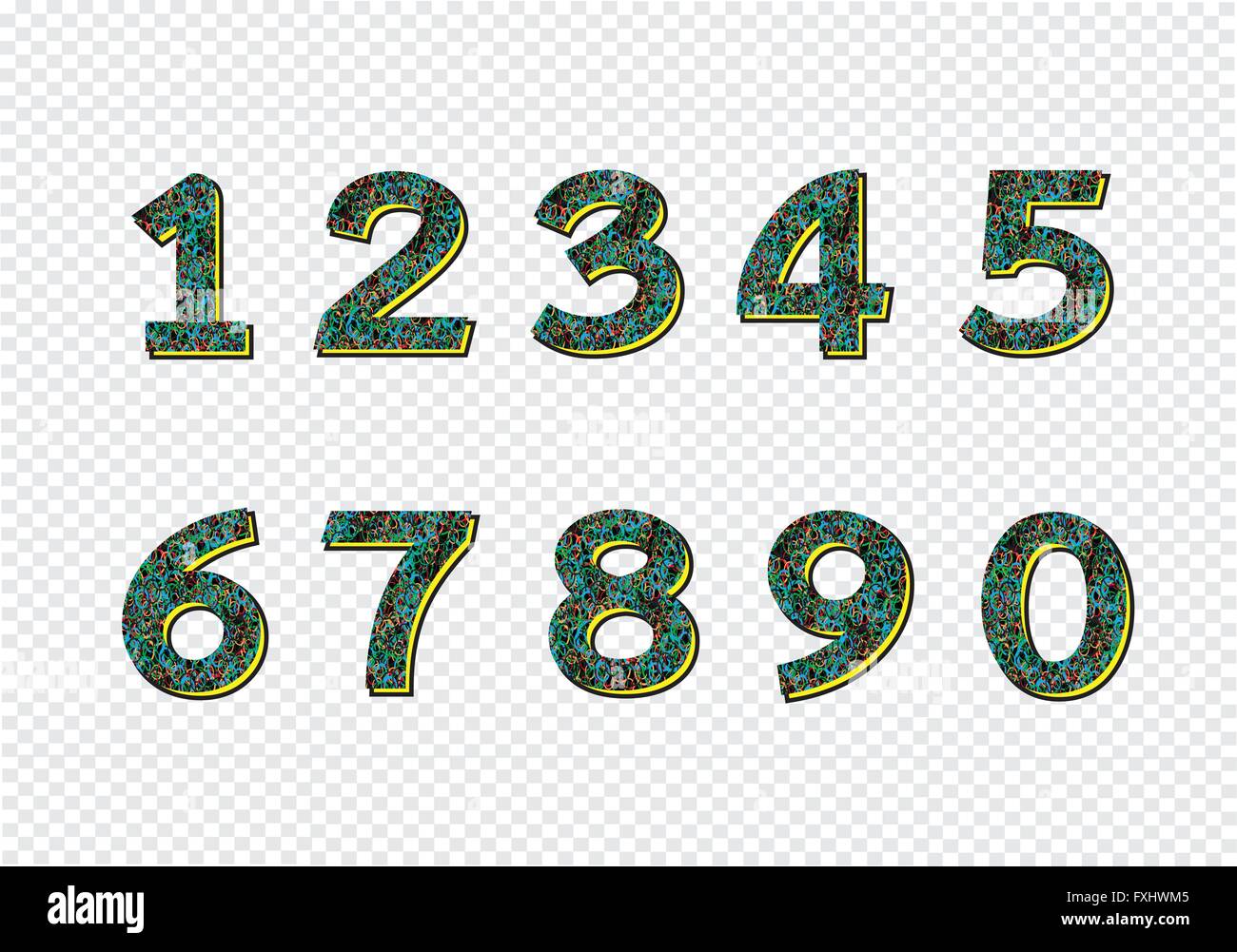 Numbers set. illustration Stock Vector Image & Art - Alamy