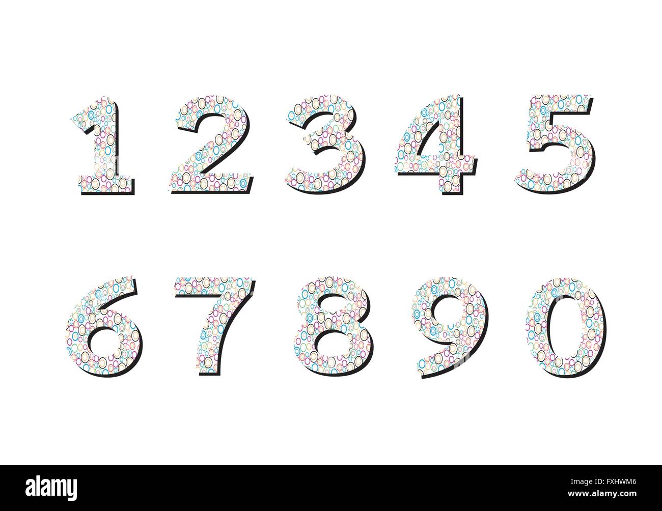 Numbers set. illustration Stock Vector Image & Art - Alamy