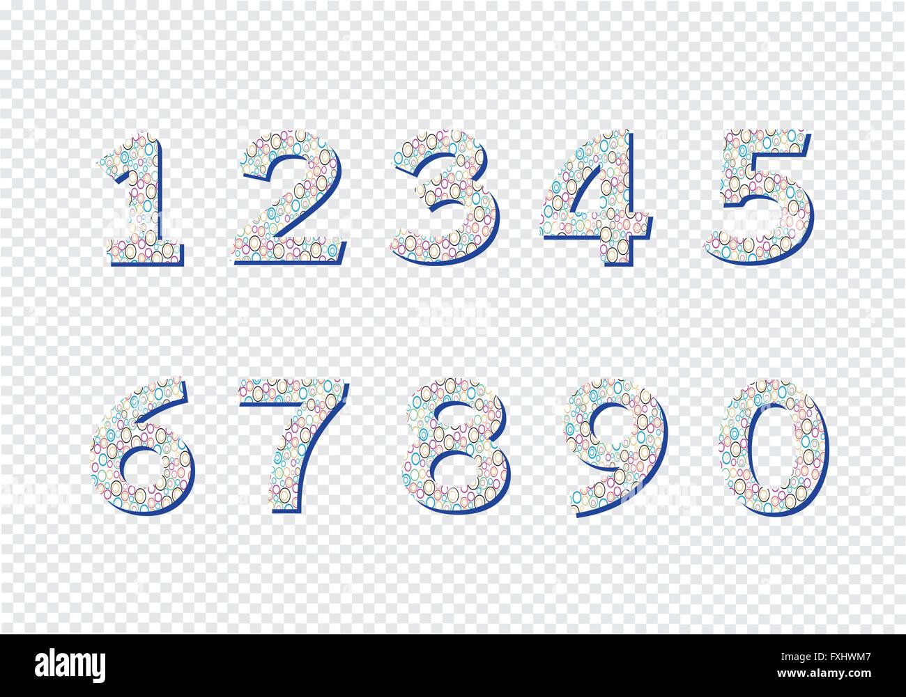 Numbers set. illustration Stock Vector Image & Art - Alamy