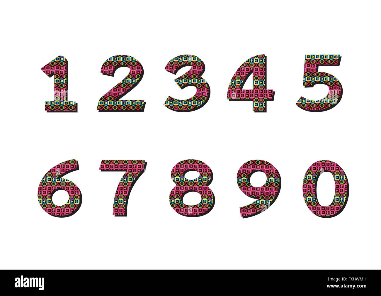 Numbers set. illustration Stock Vector Image & Art - Alamy