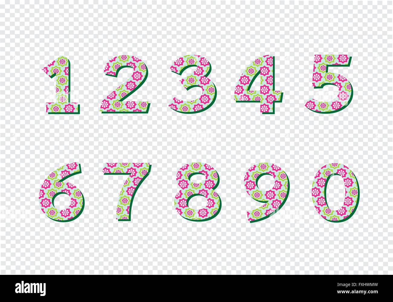 Numbers set. illustration Stock Vector Image & Art - Alamy