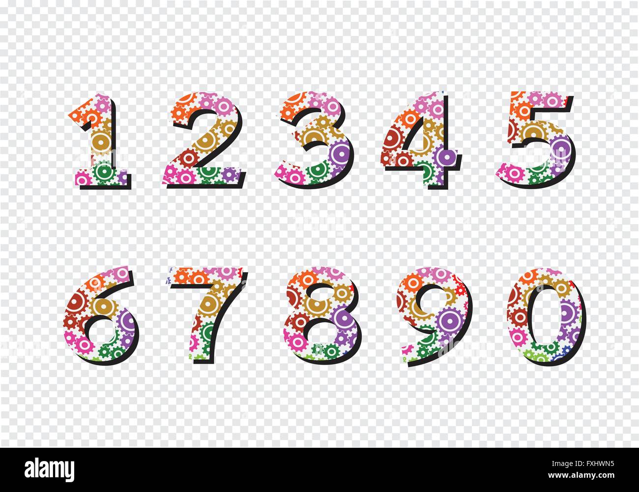 Numbers set. illustration Stock Vector Image & Art - Alamy