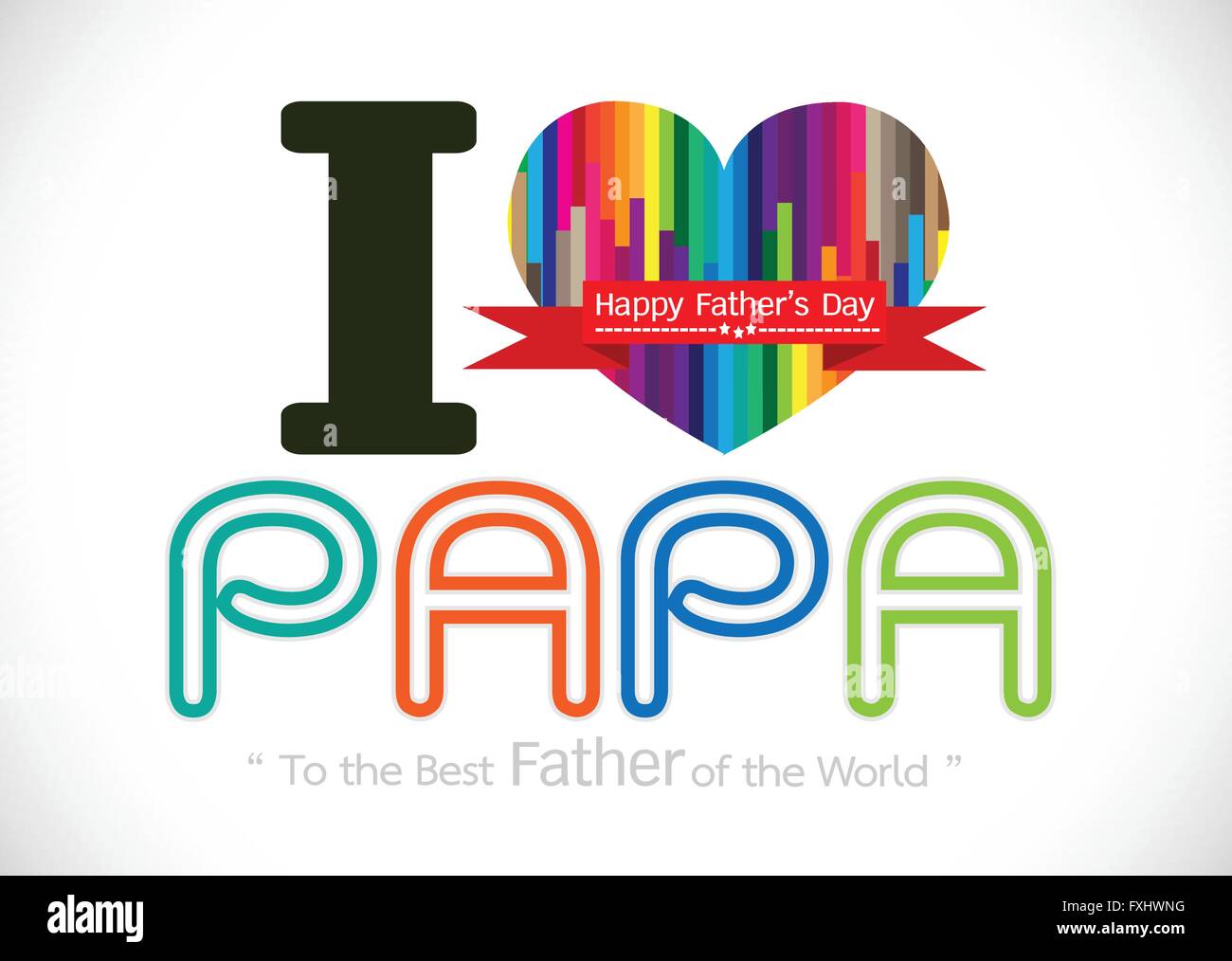 Happy Father's Day card , love PAPA or DAD Stock Vector Image & Art - Alamy