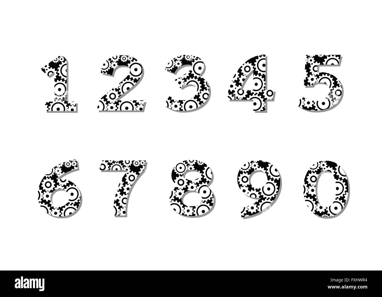 Numbers set. illustration Stock Vector Image & Art - Alamy