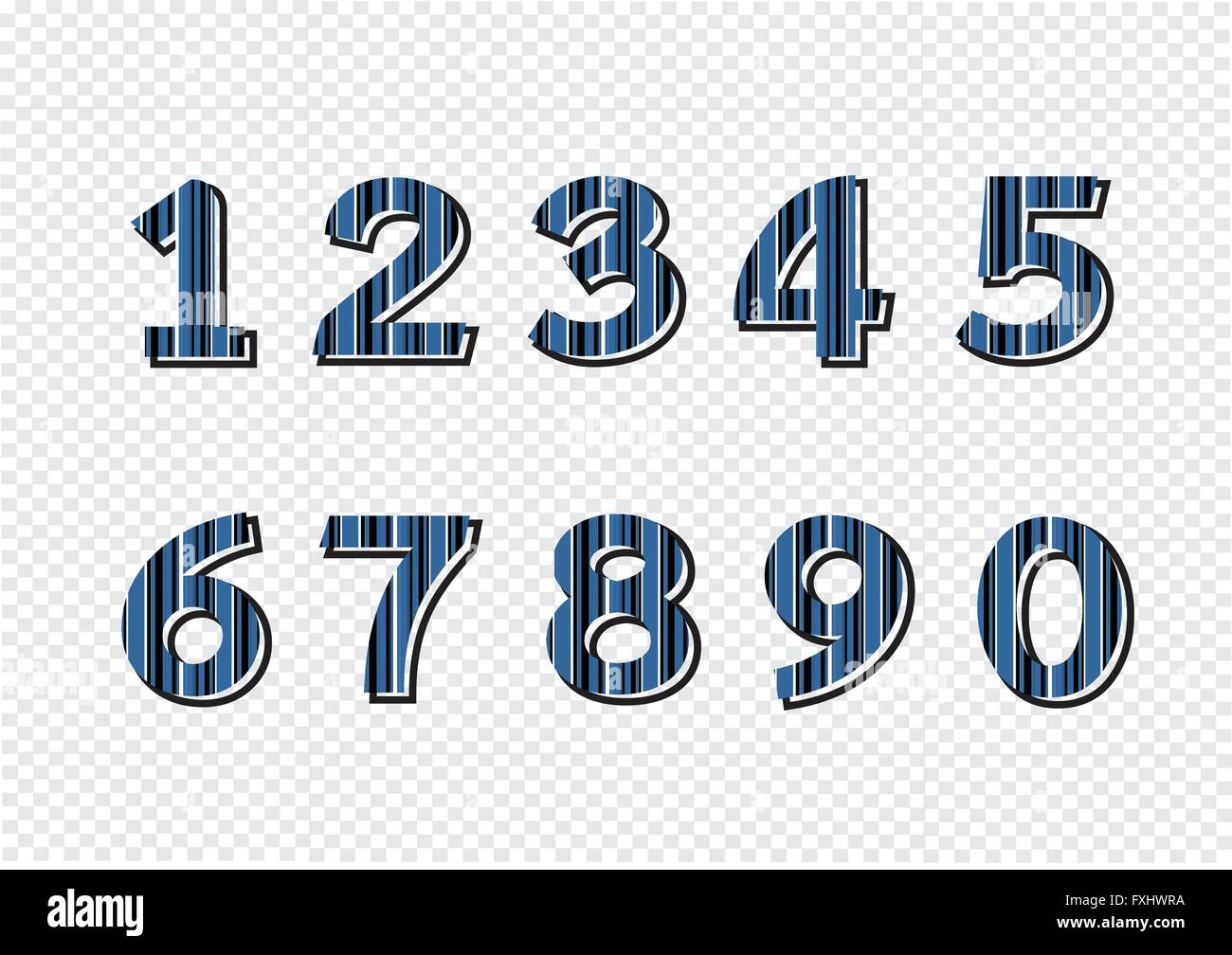 Numbers set. illustration Stock Vector Image & Art - Alamy