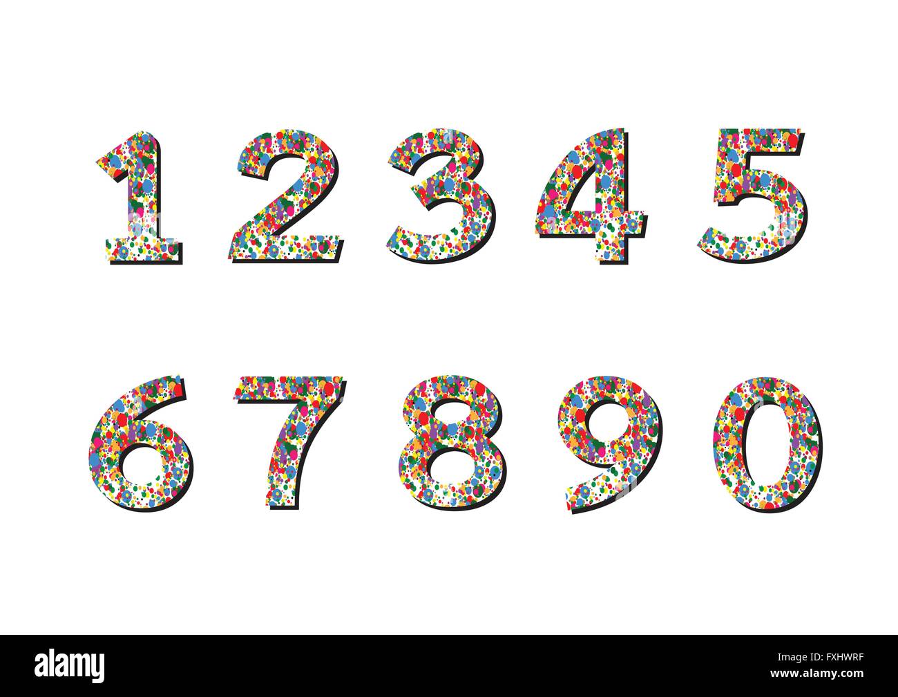 Numbers set. illustration Stock Vector Image & Art - Alamy