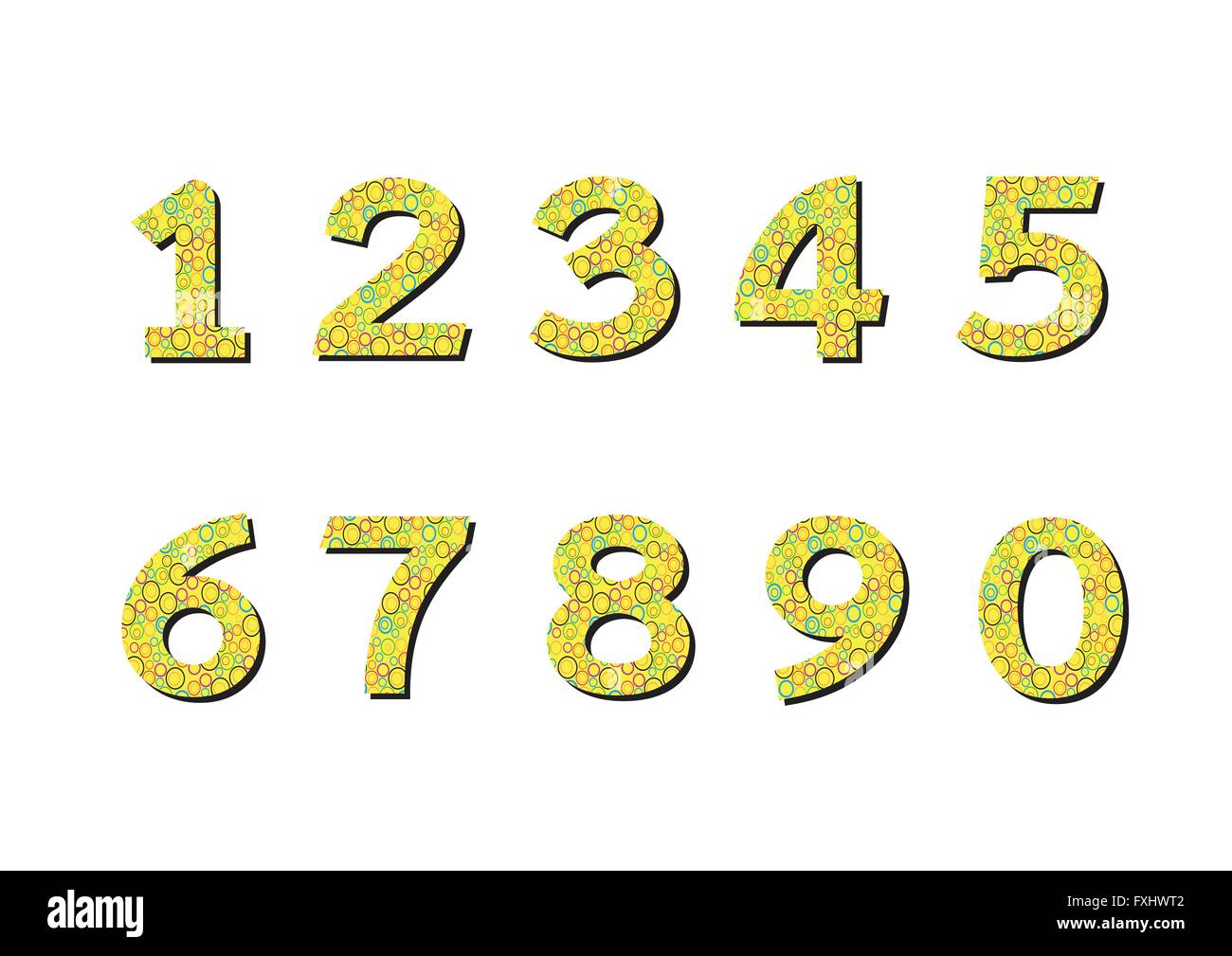 Numbers set. illustration Stock Vector Image & Art - Alamy