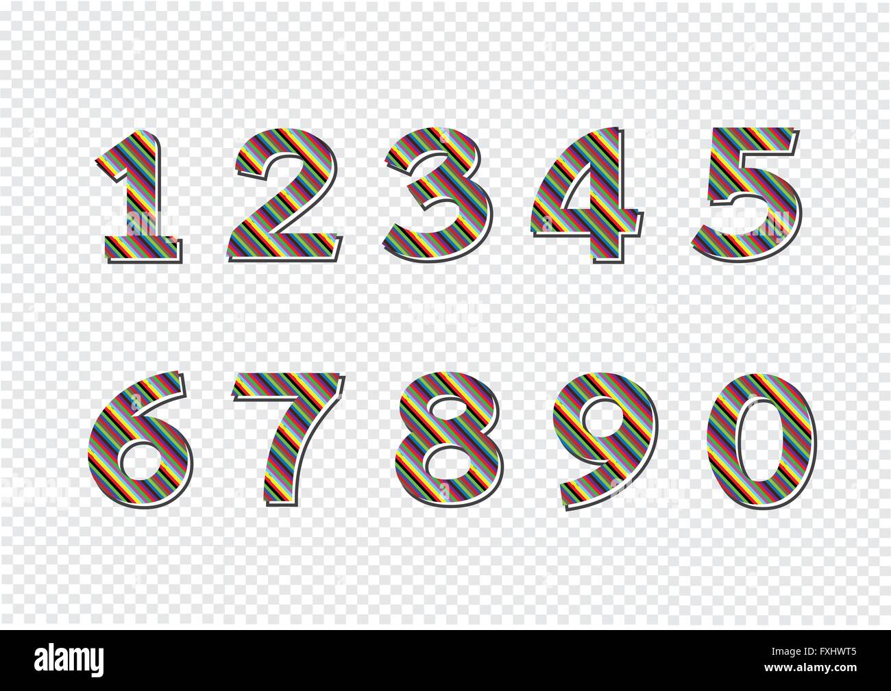 Numbers set. illustration Stock Vector Image & Art - Alamy