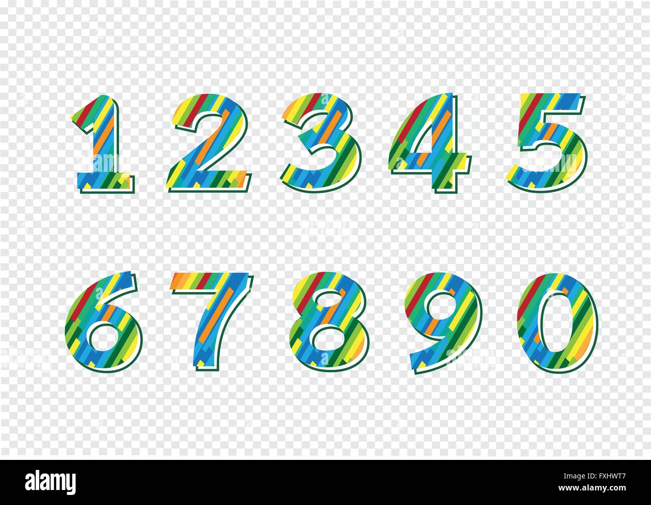 Numbers set. illustration Stock Vector Image & Art - Alamy