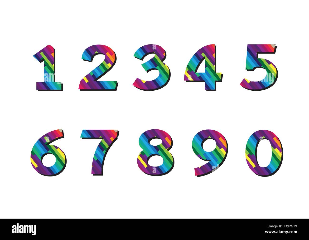 Numbers set. illustration Stock Vector Image & Art - Alamy