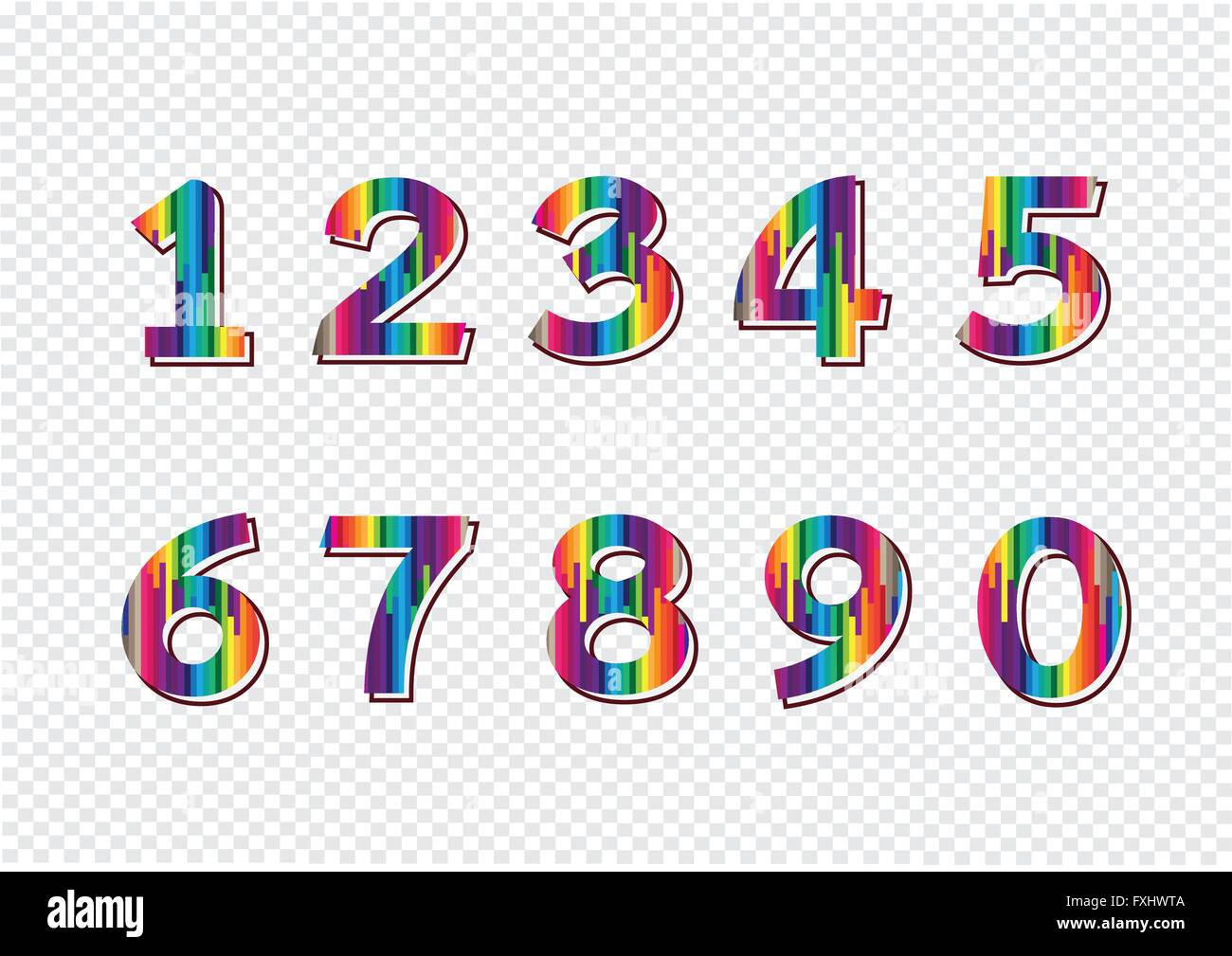 Numbers set. illustration Stock Vector Image & Art - Alamy