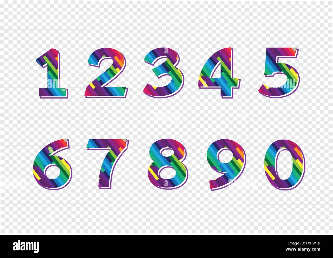Numbers set. illustration Stock Vector Image & Art - Alamy
