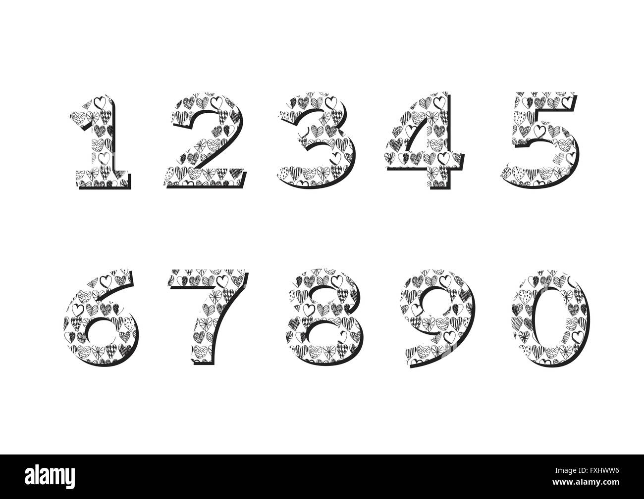 Numbers set. illustration Stock Vector Image & Art - Alamy