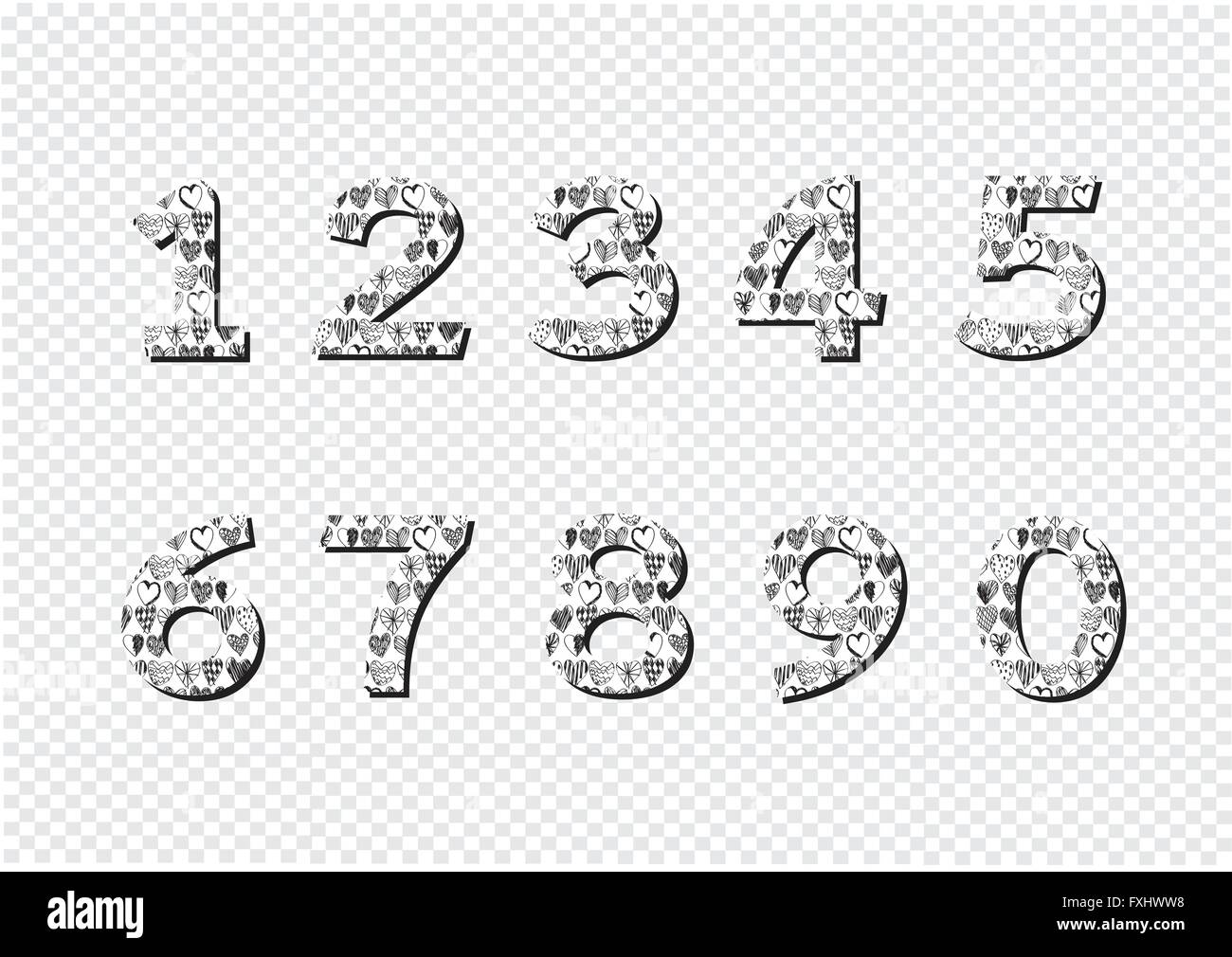 Numbers set. illustration Stock Vector Image & Art - Alamy
