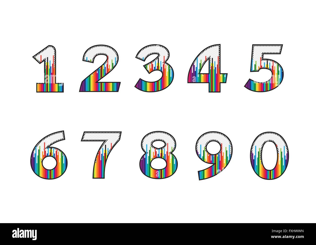 Numbers set. illustration Stock Vector Image & Art - Alamy