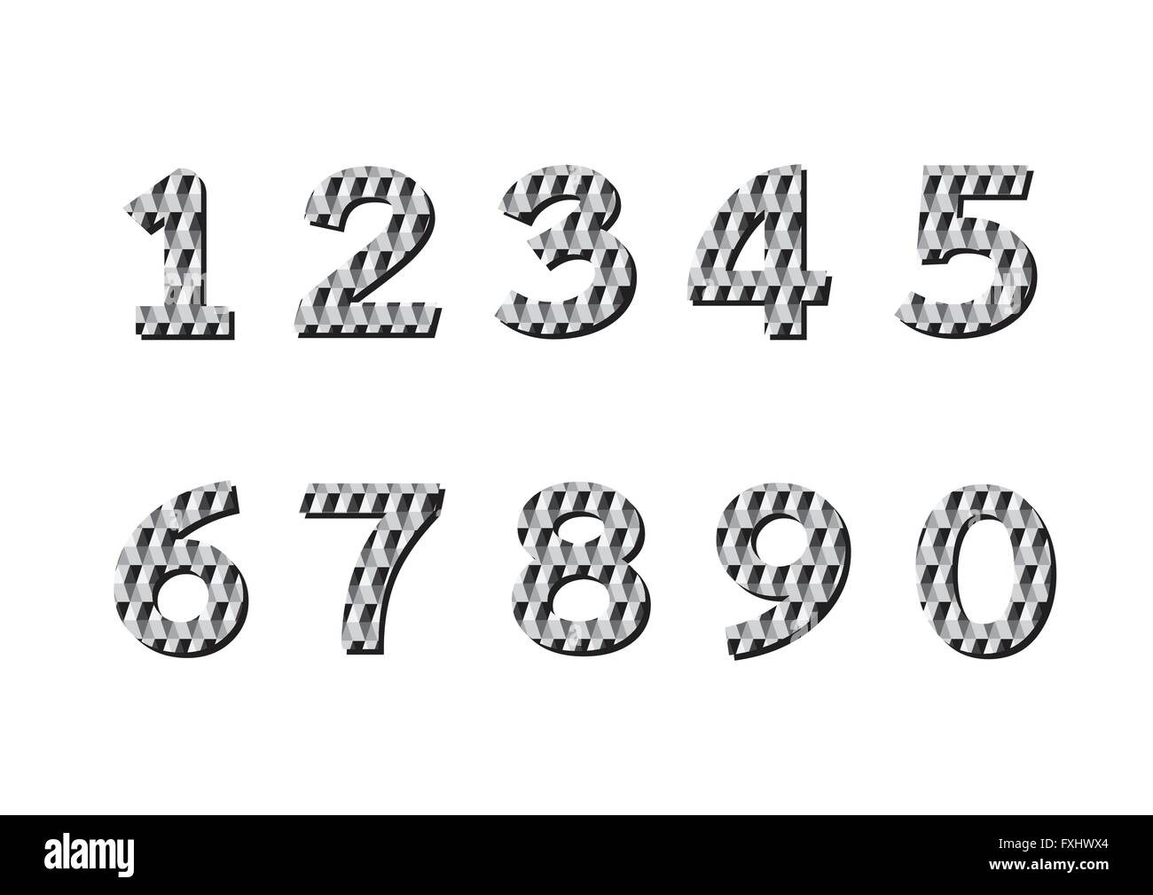 Numbers set. illustration Stock Vector Image & Art - Alamy