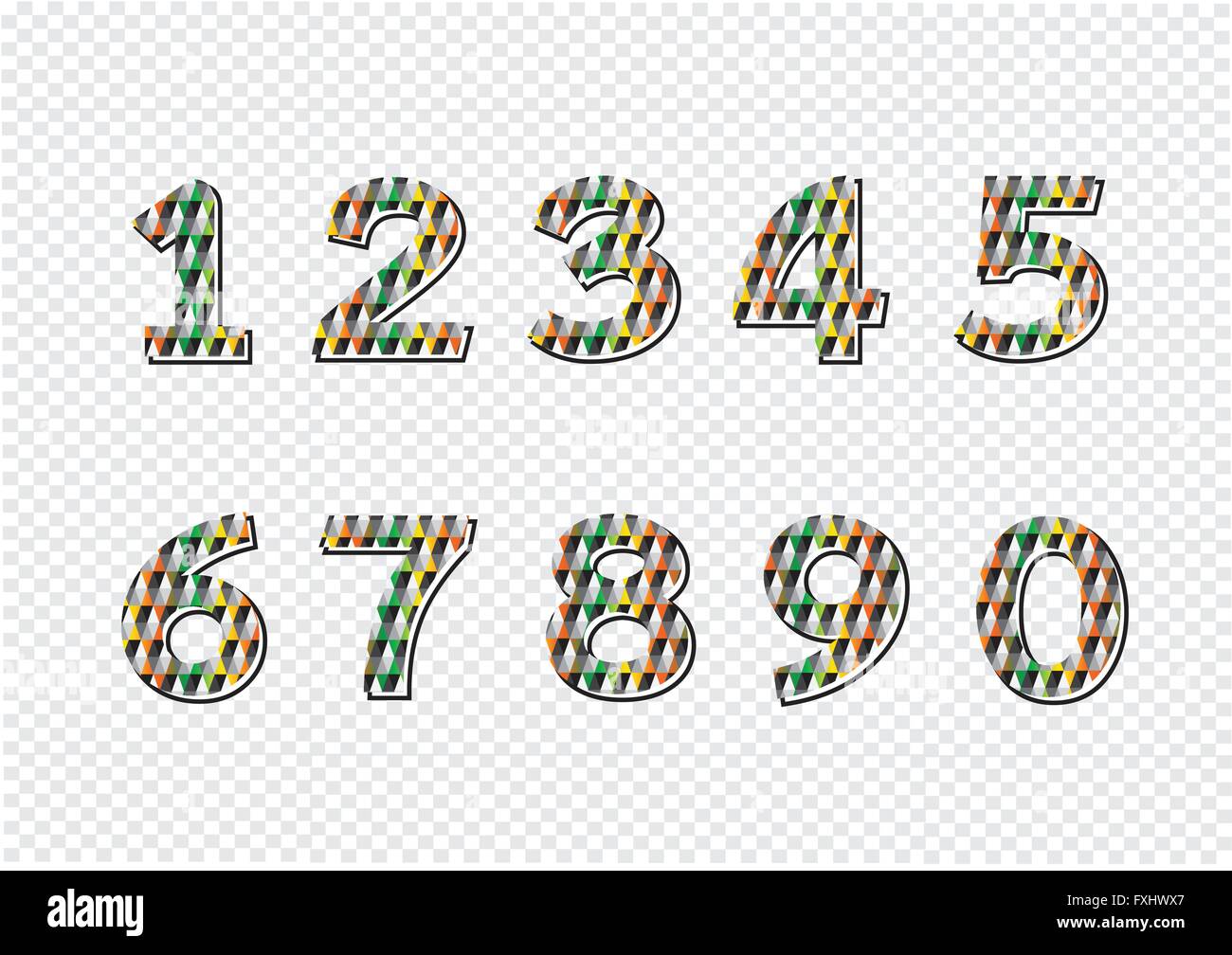 Numbers set. illustration Stock Vector Image & Art - Alamy