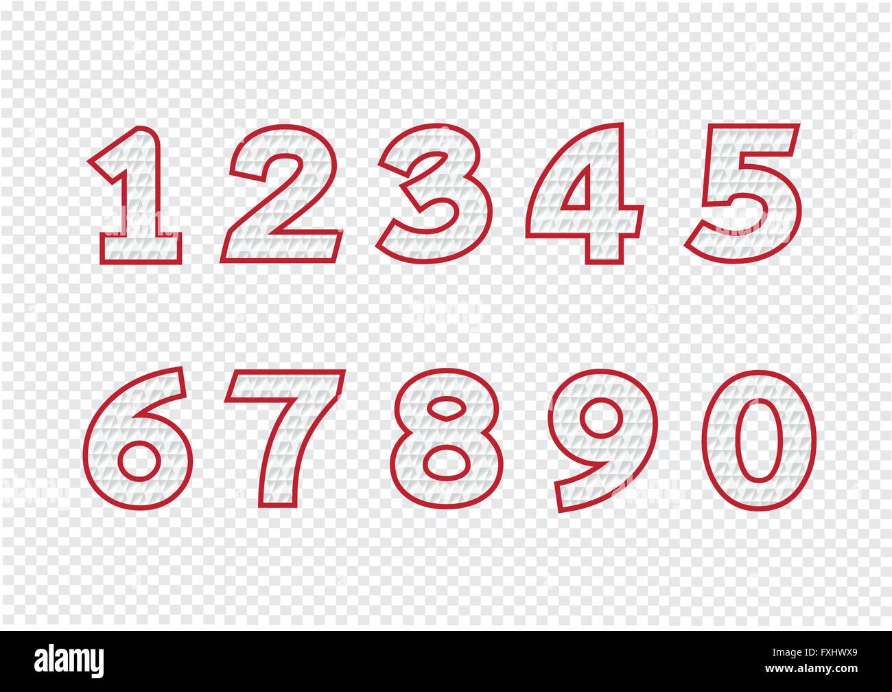 Numbers set. illustration Stock Vector Image & Art - Alamy