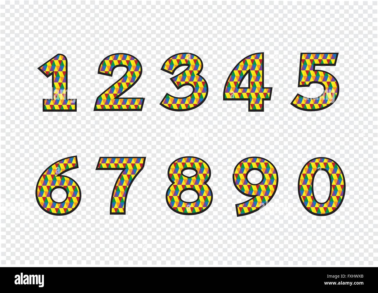 Numbers set. illustration Stock Vector Image & Art - Alamy