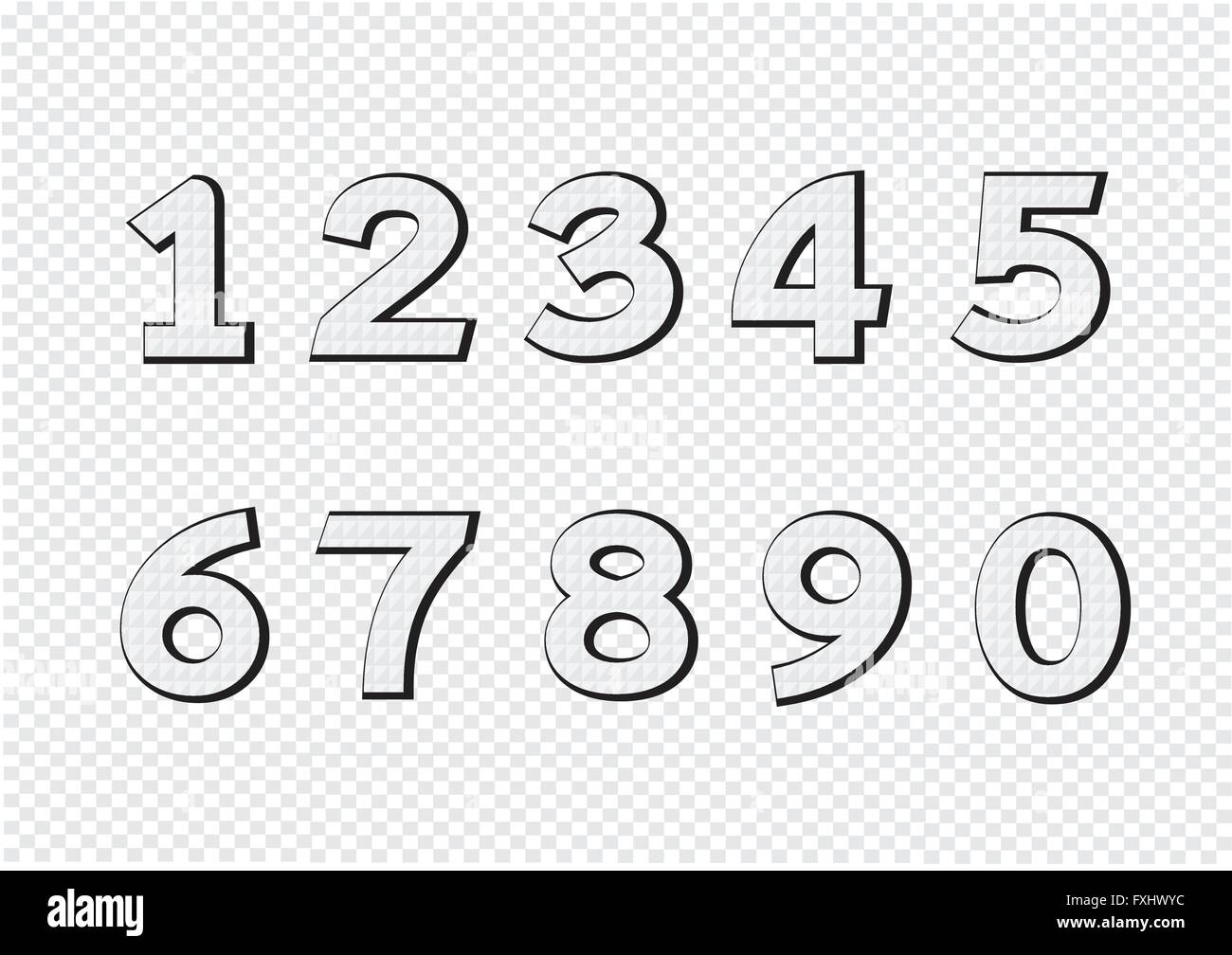 Numbers set. illustration Stock Vector Image & Art - Alamy