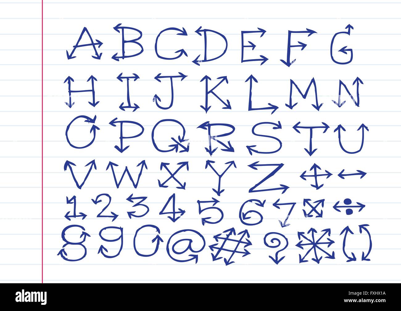 A z alphabet numbers Cut Out Stock Images & Pictures - Alamy