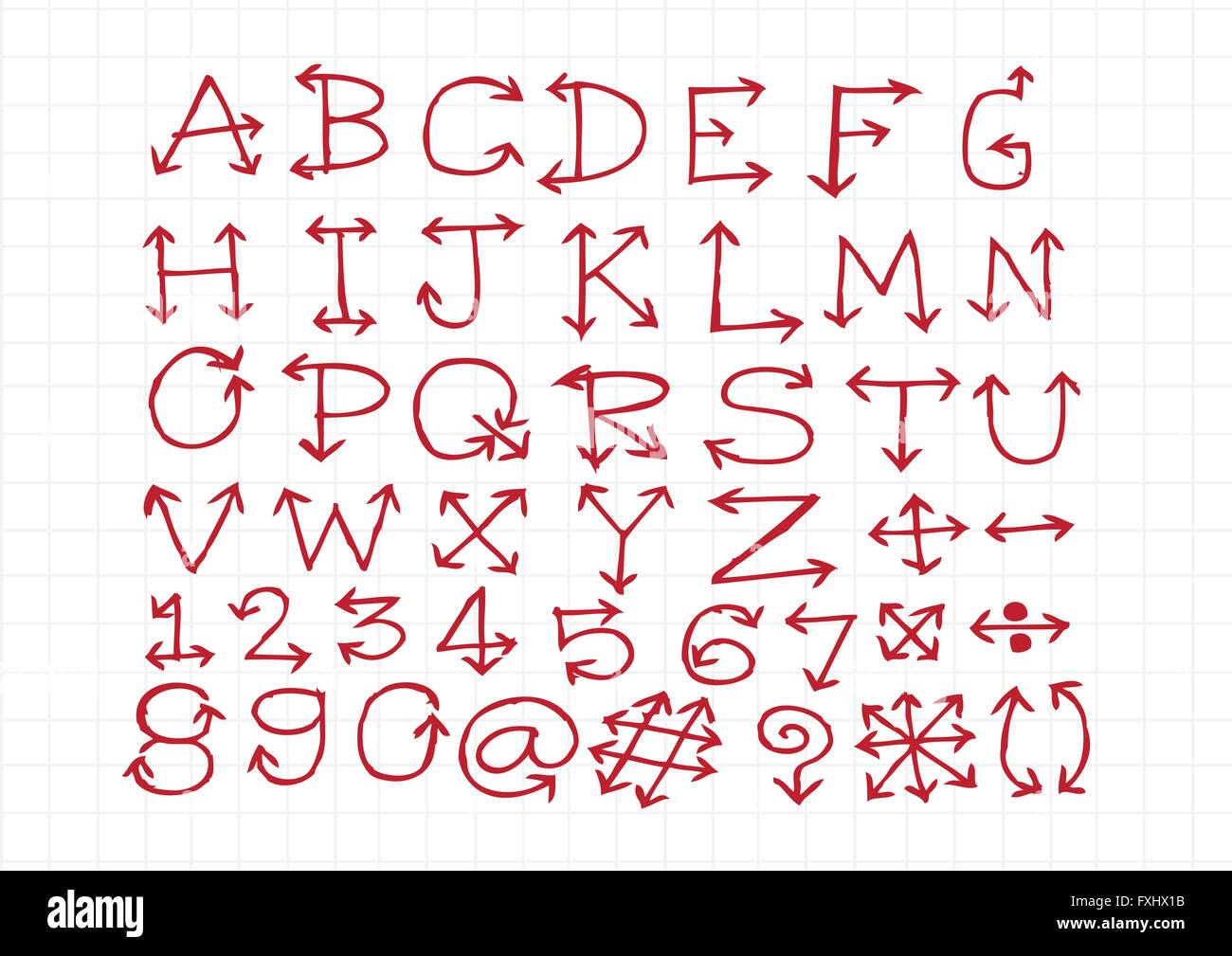 A z alphabet numbers Cut Out Stock Images & Pictures - Alamy