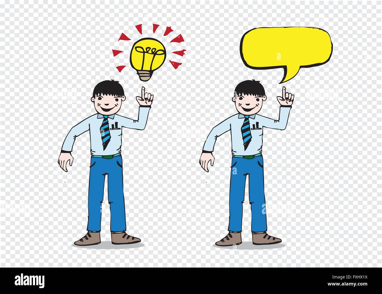 Businessman think idea Stock Vector Image & Art - Alamy