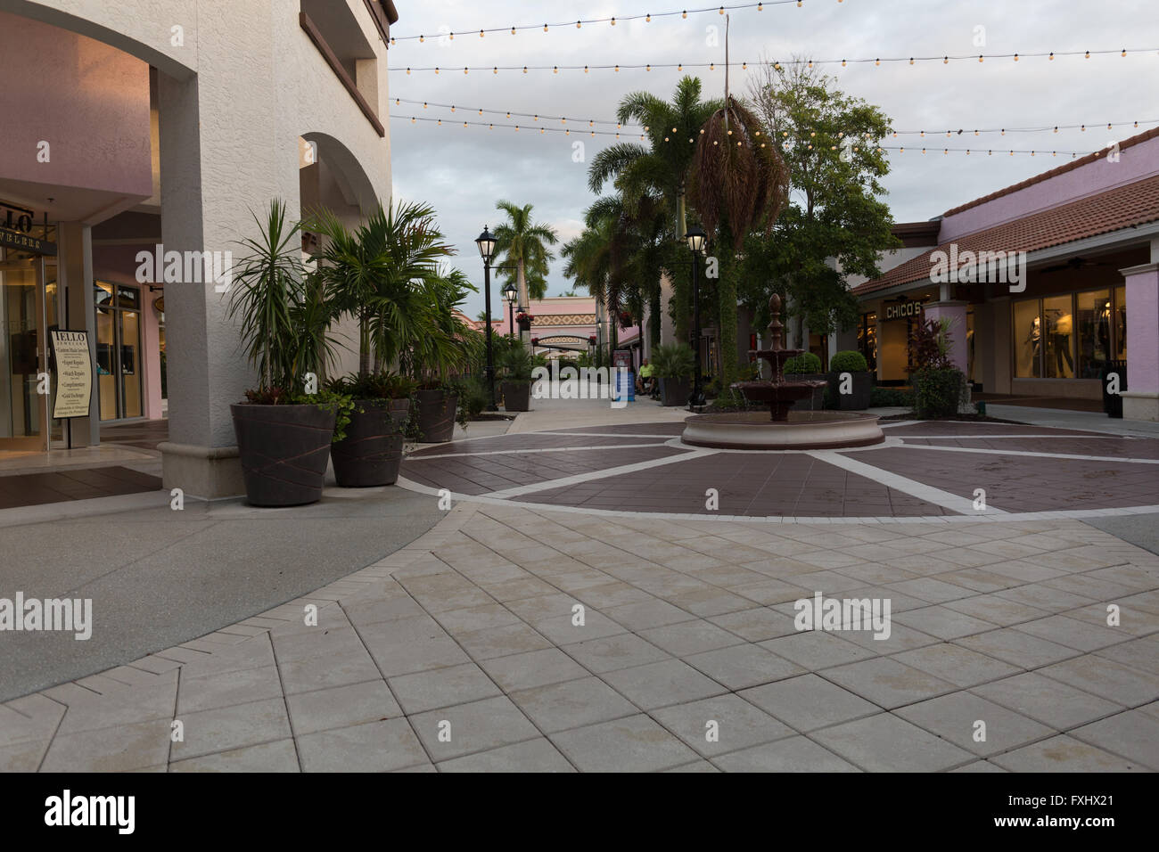 Bell Tower shops, shopping mall at sunset Stock Photo - Alamy