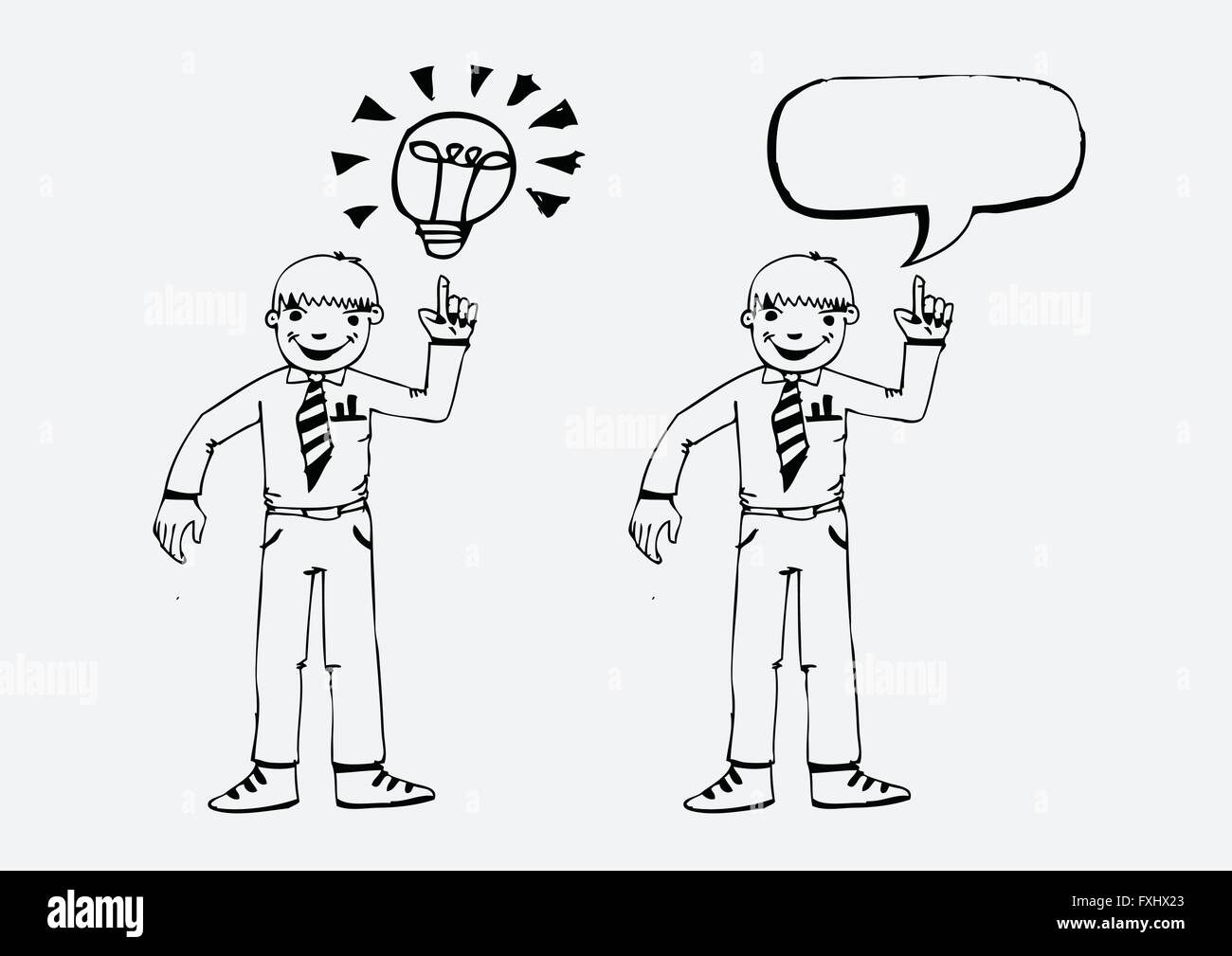 Businessman think idea Stock Vector Image & Art - Alamy