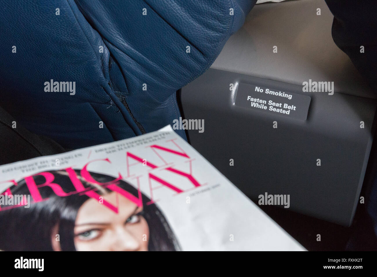 American Way magazine and no smoking sign Stock Photo - Alamy