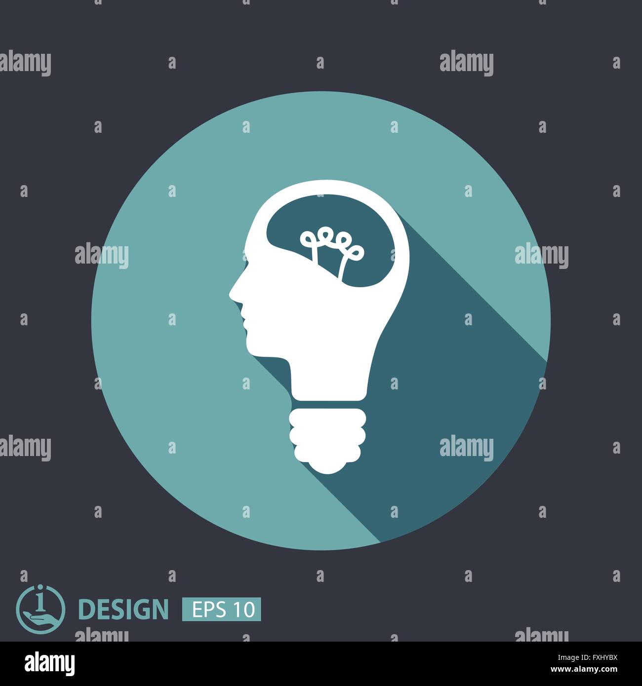 Pictograph of bulb concept Stock Vector Image & Art - Alamy