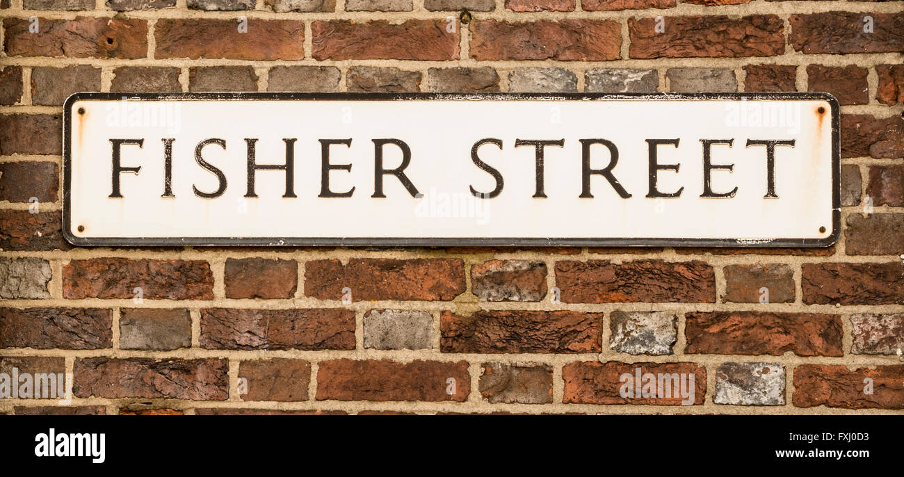 Fisher Street - street / road name Stock Photo - Alamy