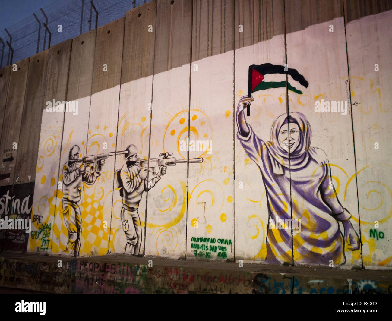 Graffiti in Bethlehem wall Stock Photo - Alamy