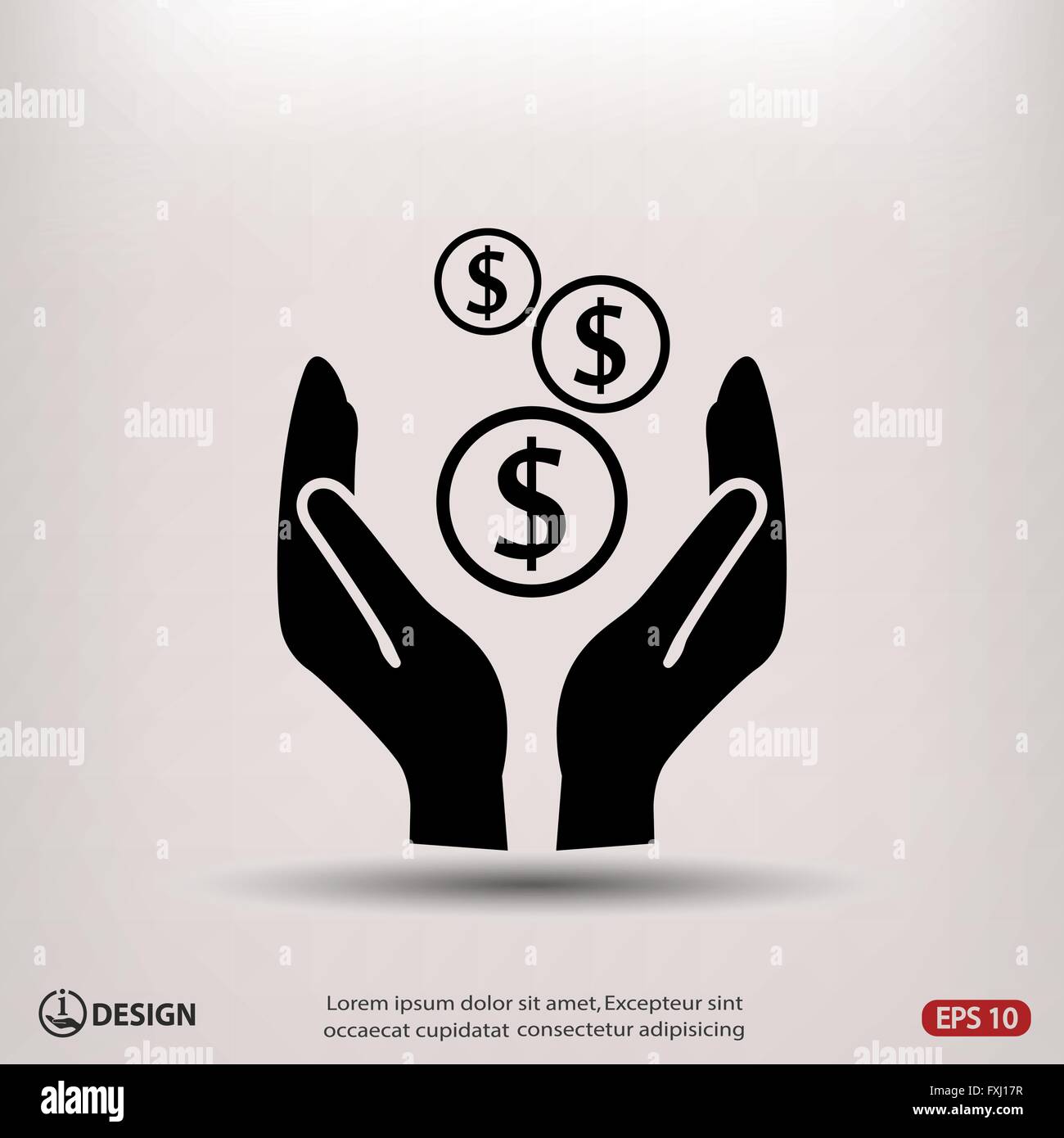 Pictograph of money in hand Stock Vector Image & Art - Alamy