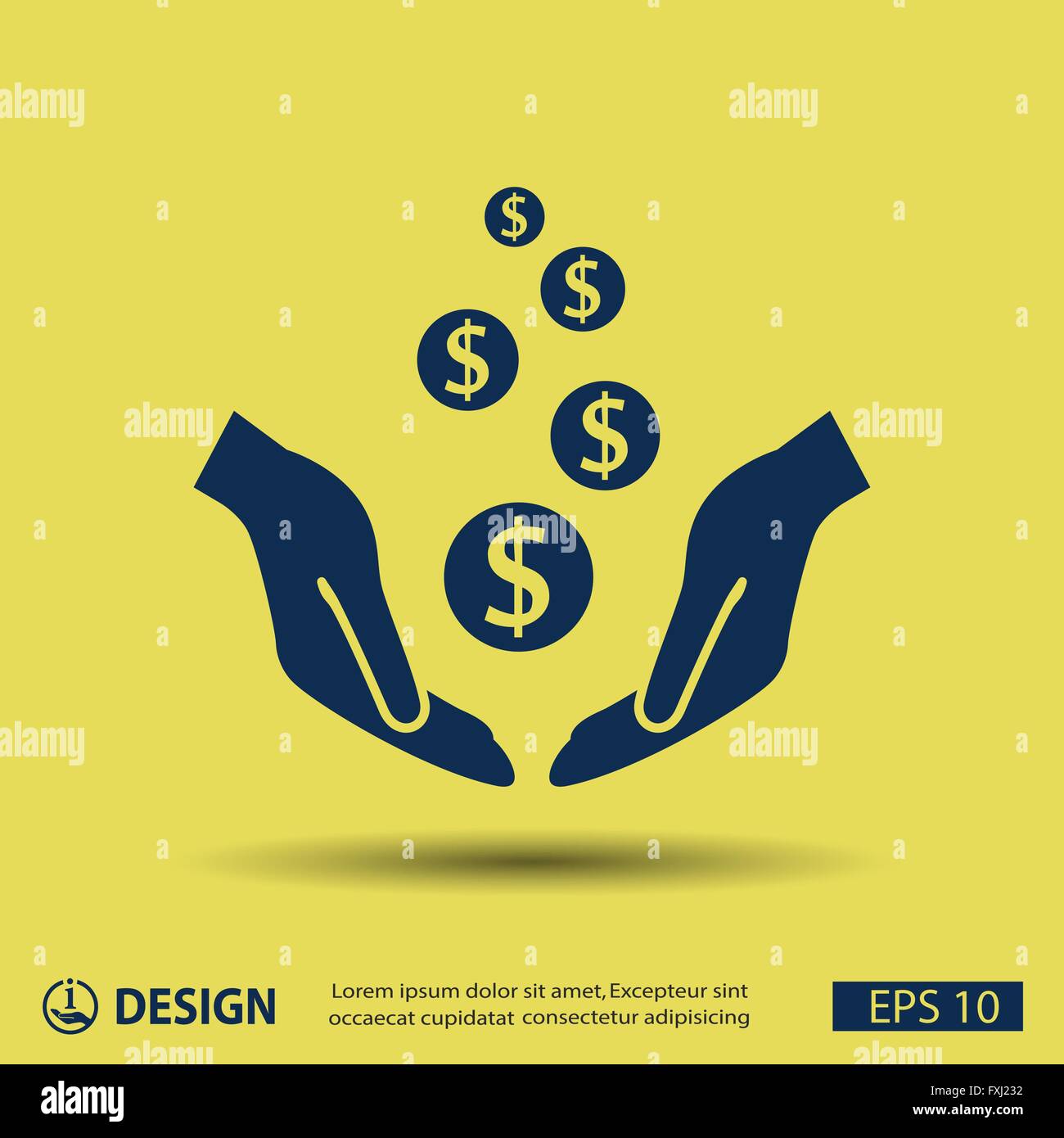 Pictograph of money in hand Stock Vector Image & Art - Alamy