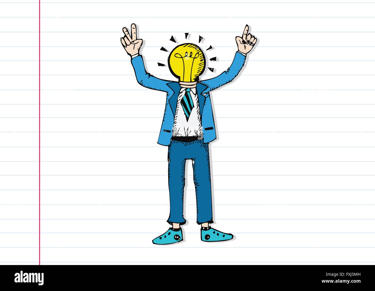 Cartoon man thinking style illustration Stock Vector Image & Art - Alamy