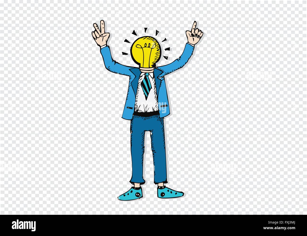 Cartoon man thinking style illustration Stock Vector Image & Art - Alamy