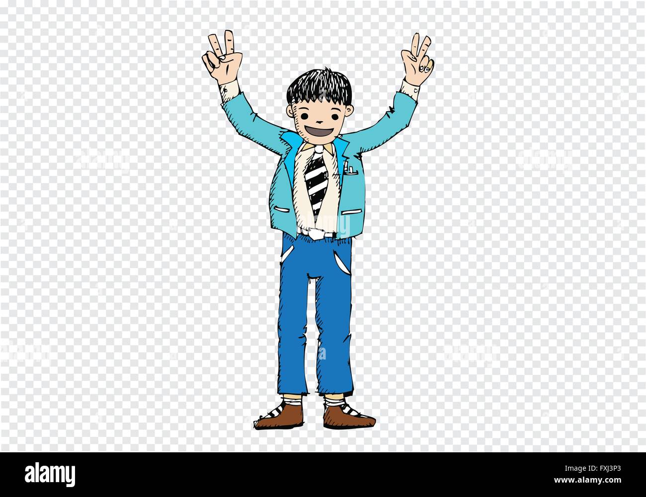 Cartoon man thinking style illustration Stock Vector Image & Art - Alamy