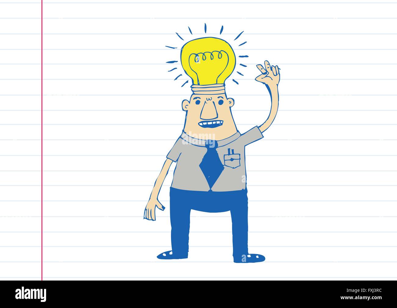 Cartoon man thinking style illustration Stock Vector Image & Art - Alamy