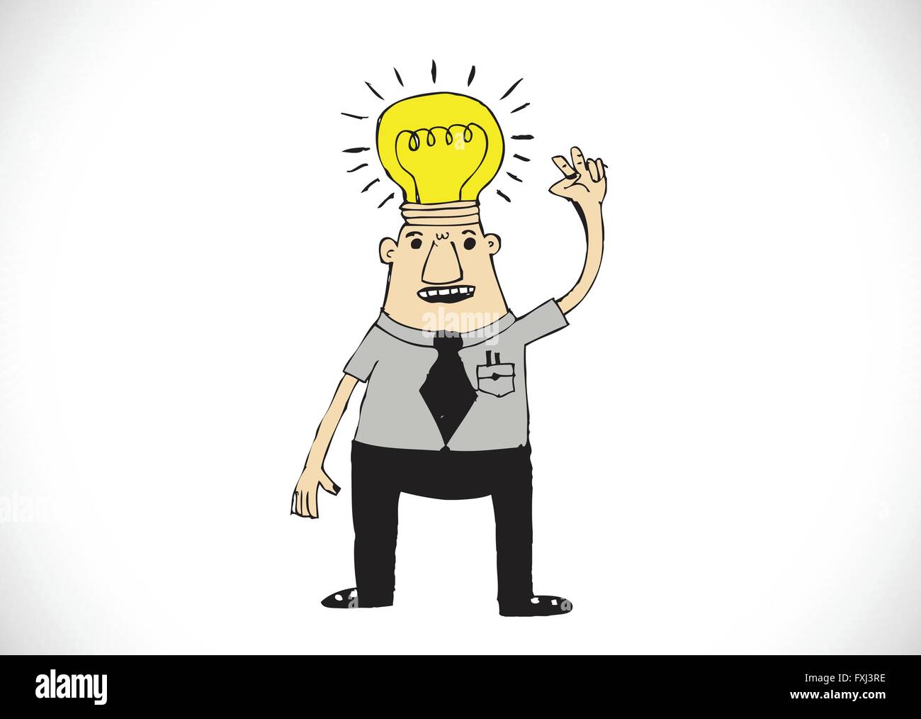 Cartoon man thinking style illustration Stock Vector Image & Art - Alamy