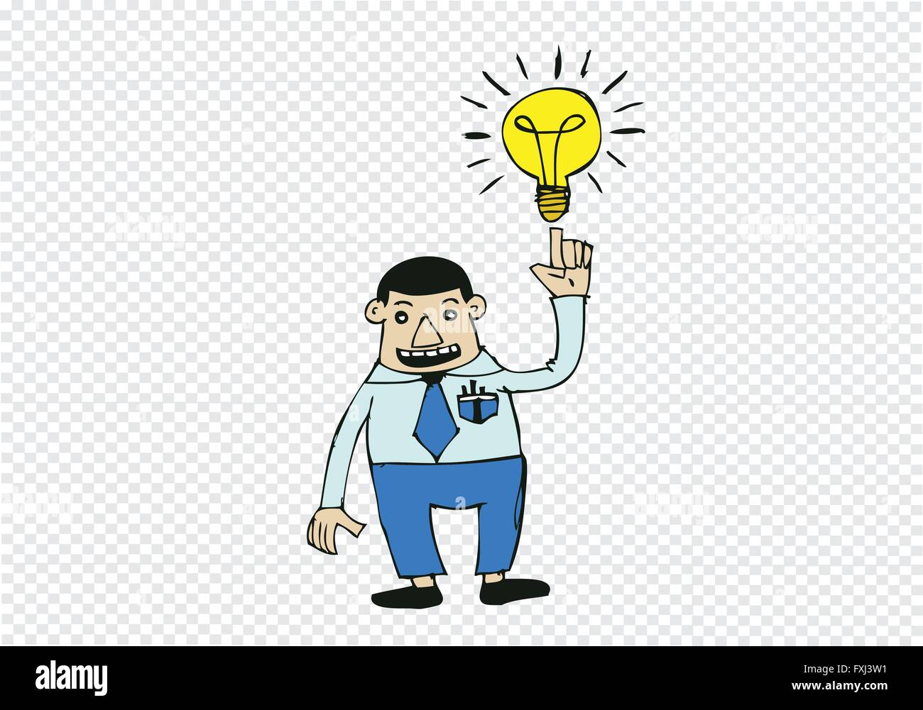 Cartoon man thinking style illustration Stock Vector Image & Art - Alamy