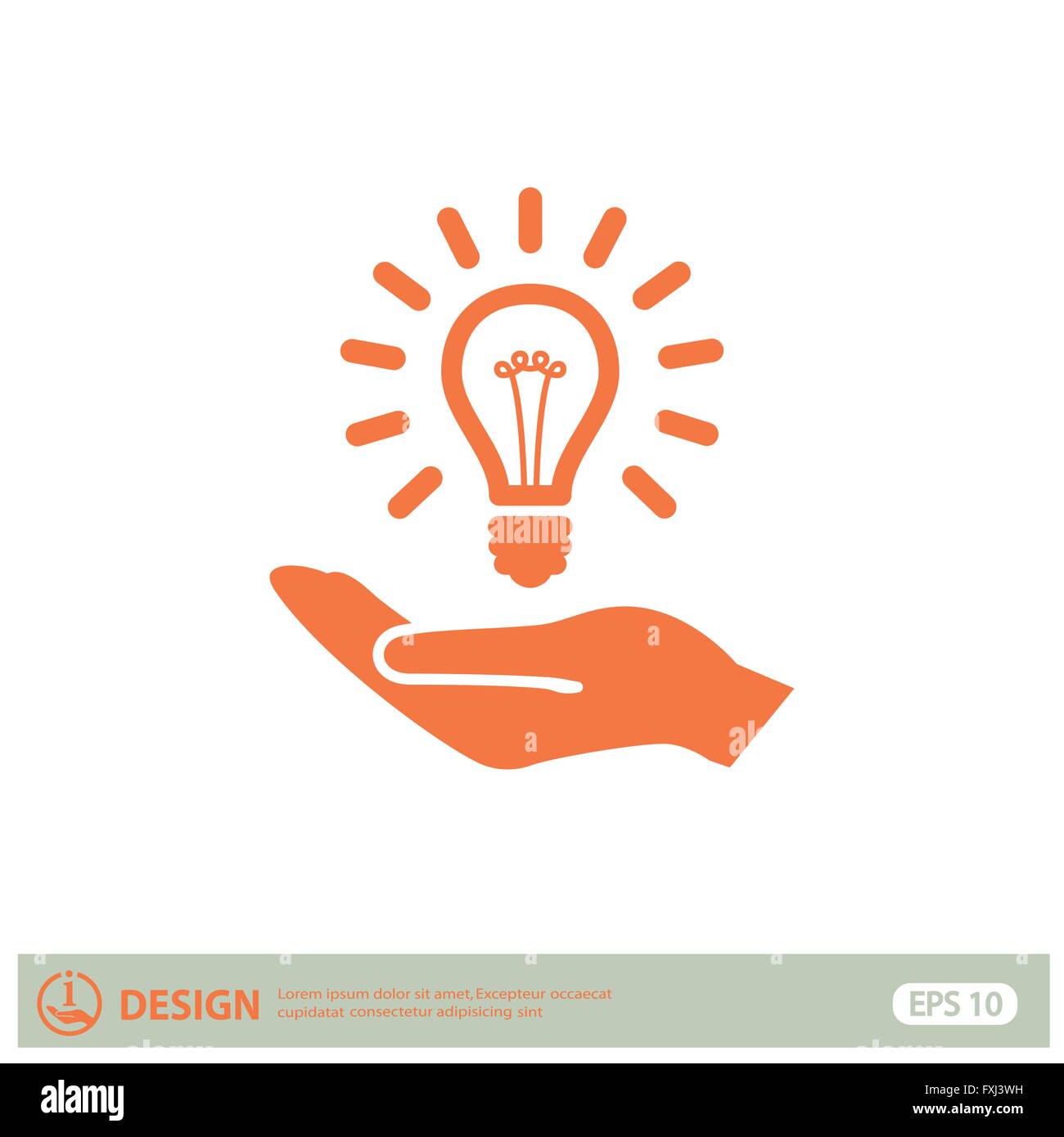 Pictograph of light bulb Stock Vector Image & Art - Alamy